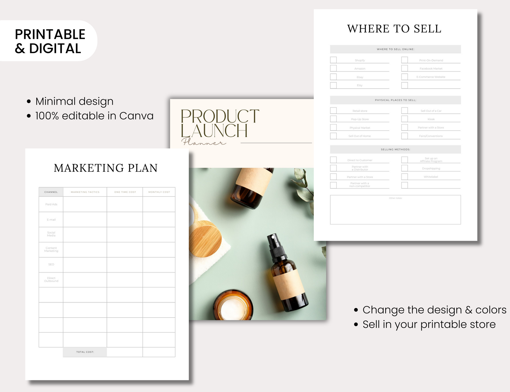 Printable Product Launch planner – Virtually Done Studio PLR