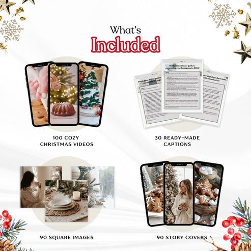 Cozy Christmas Content Creation Kit: 100 Christmas videos, 30 captions ...