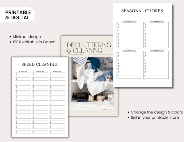 Decluttering and Cleaning Planner – Virtually Done Studio PLR