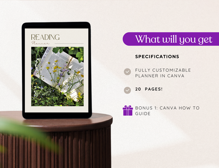 Reading Planner and Book Log PLR Template – Virtually Done Studio PLR