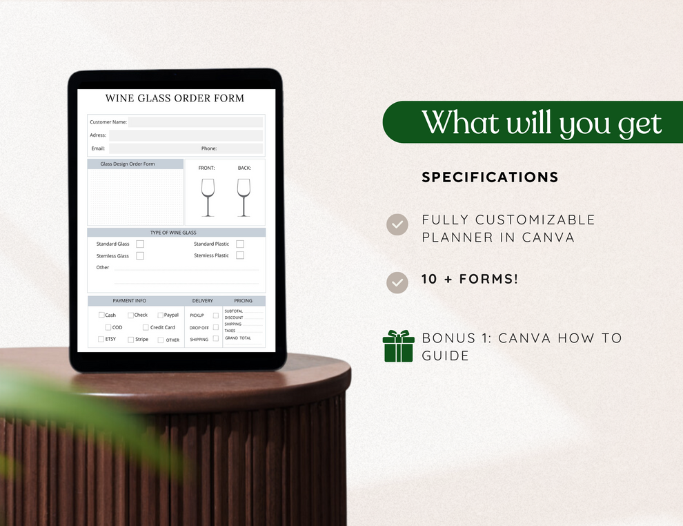 Printable Order Forms Bundle – Virtually Done Studio PLR