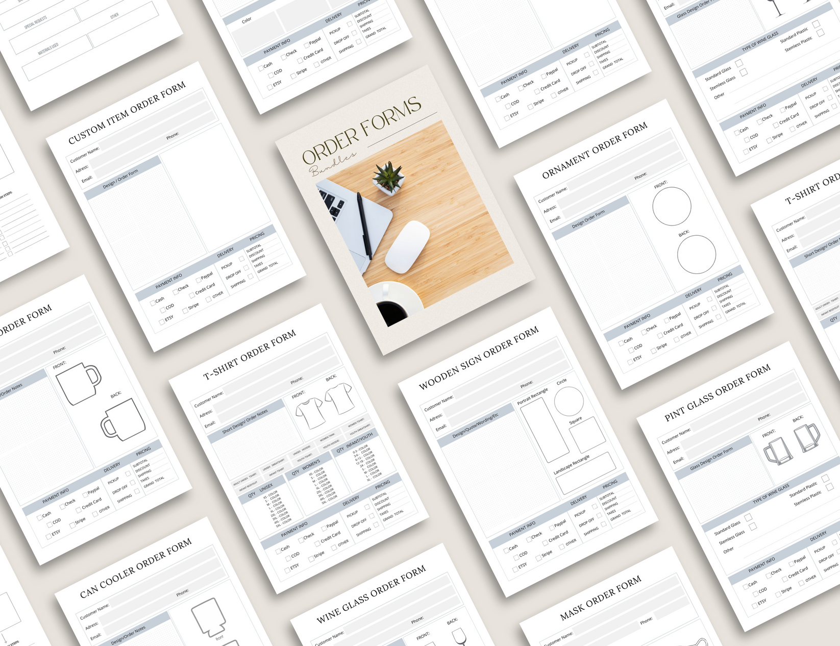 Printable Order Forms Bundle – Virtually Done Studio PLR