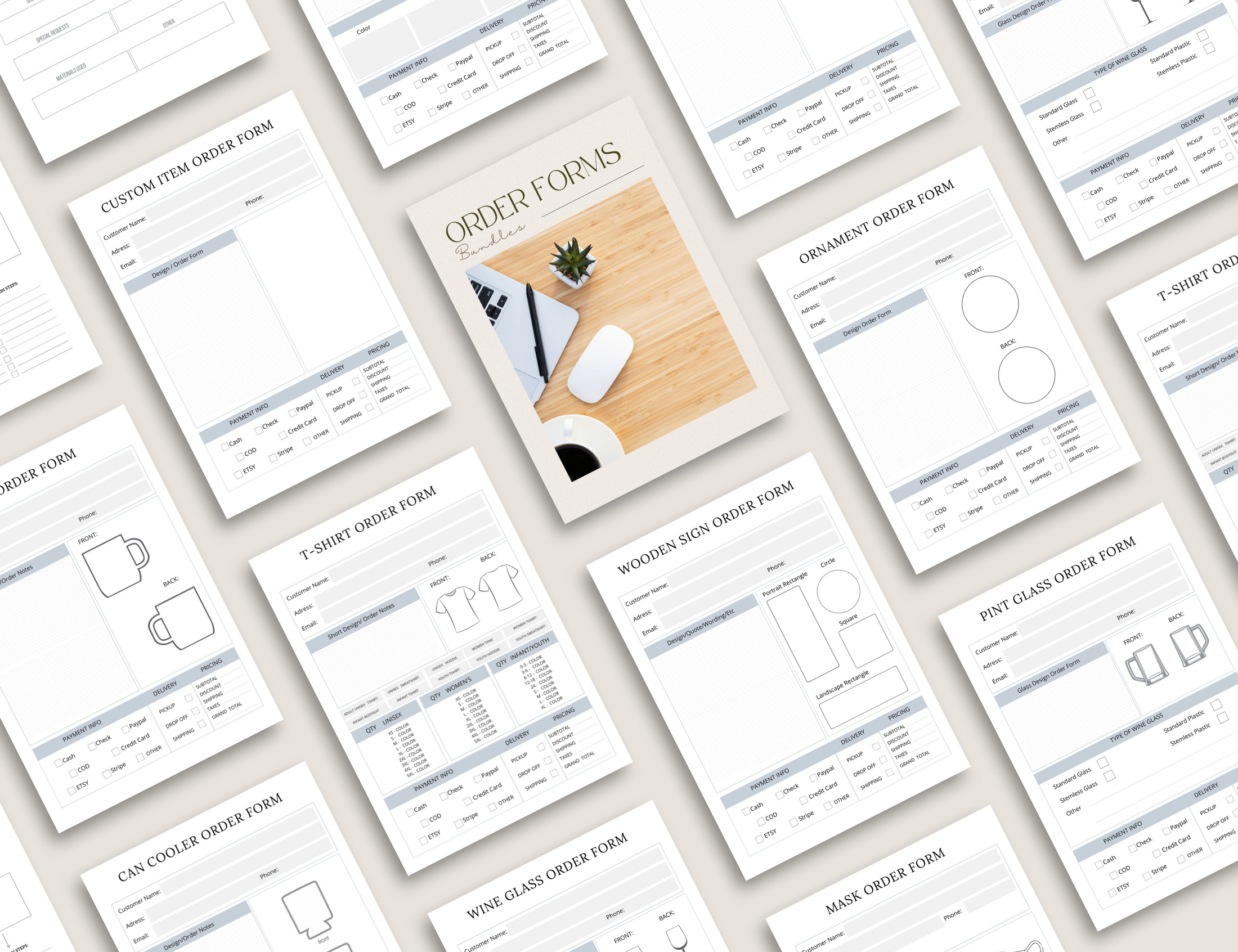 Printable Order Forms Bundle – Virtually Done Studio PLR