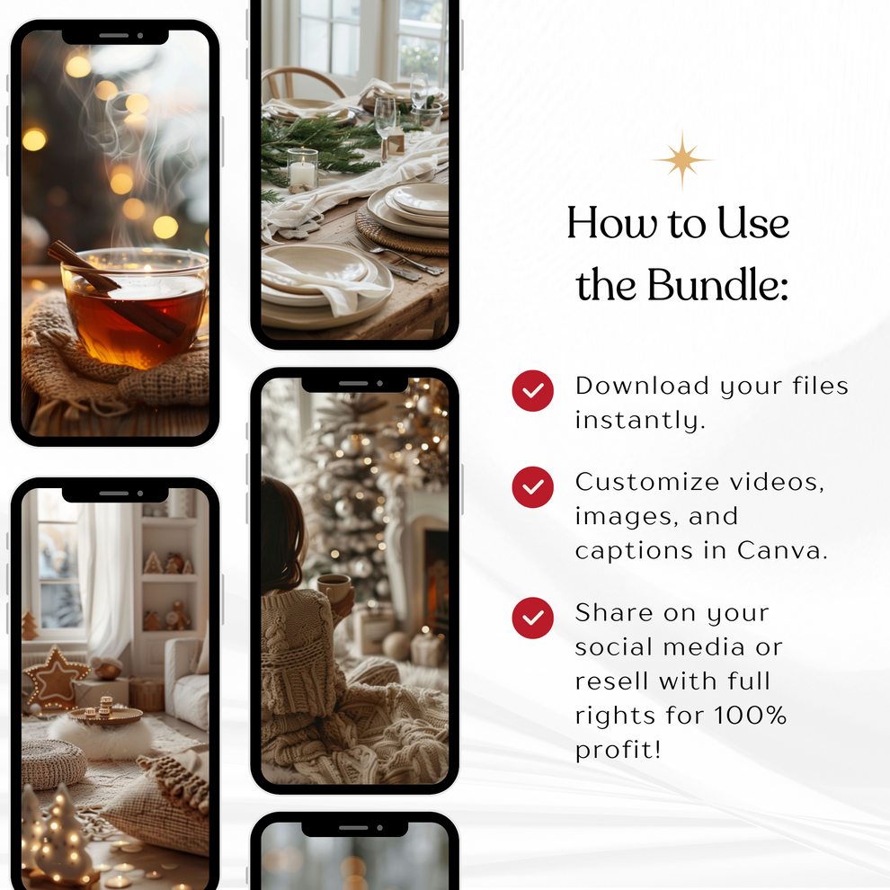 Cozy Christmas Content Creation Kit: 100 Christmas videos, 30 captions ...