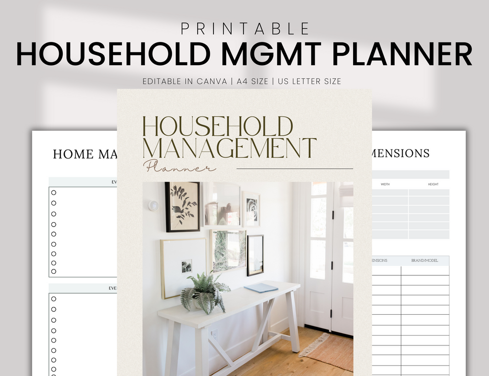 PLR House Hold Management Binder Planner Template – Virtually Done ...
